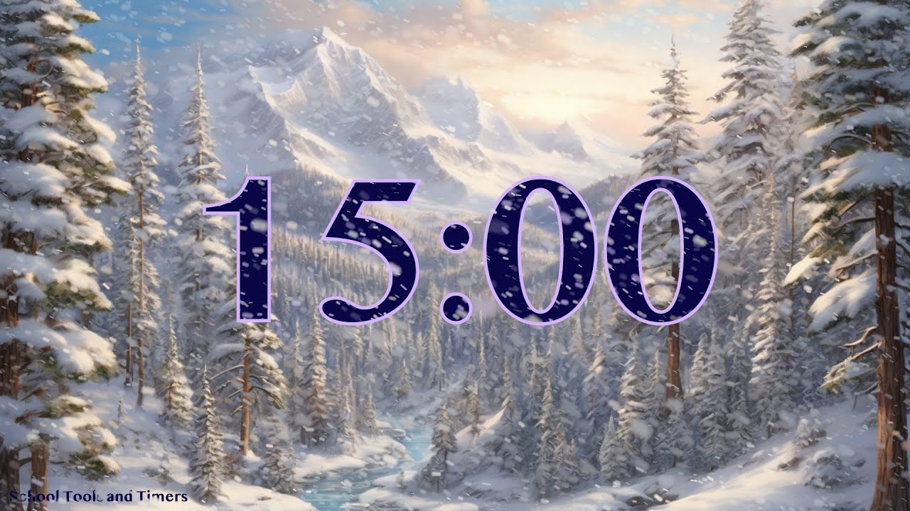 15 Minute Winter Timer with Relaxing Piano Music - YouTube