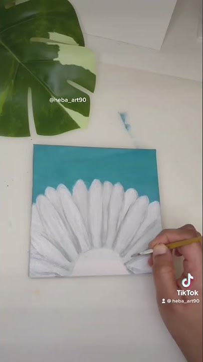 رسم زهرة الاقحوان🌼🐝 Youtube
