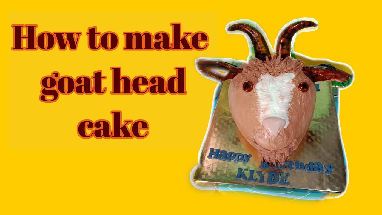 HOW TO MAKE 3D GOAT HEAD CAKE - YouTube
