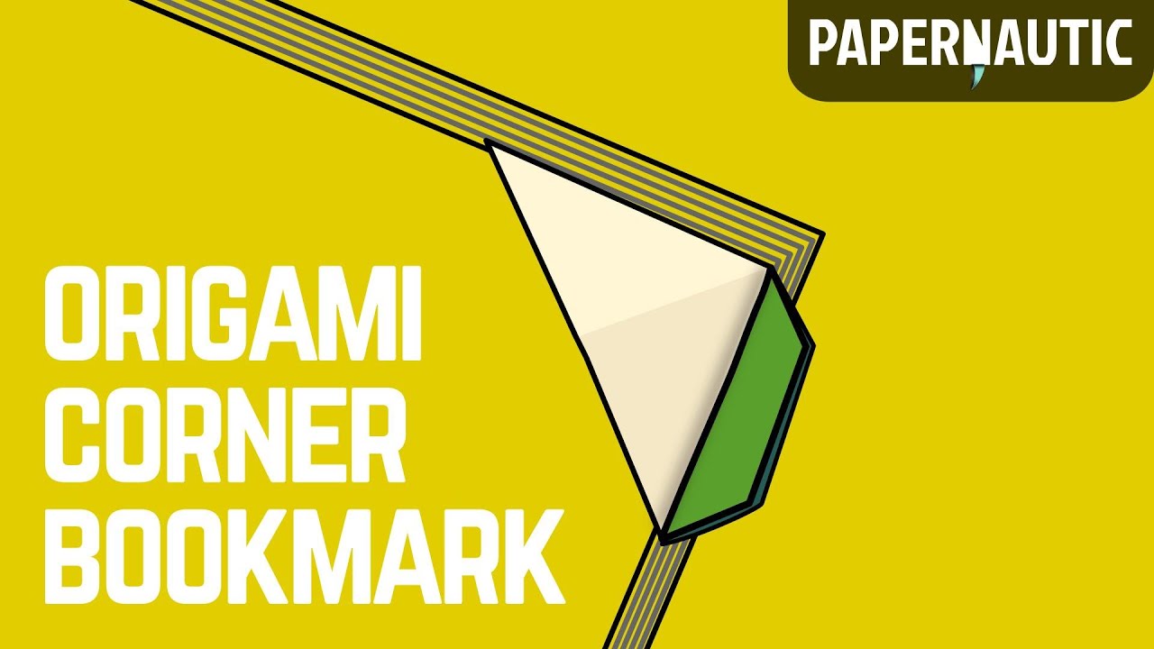 Easy origami corner bookmark (folding instructions) - YouTube