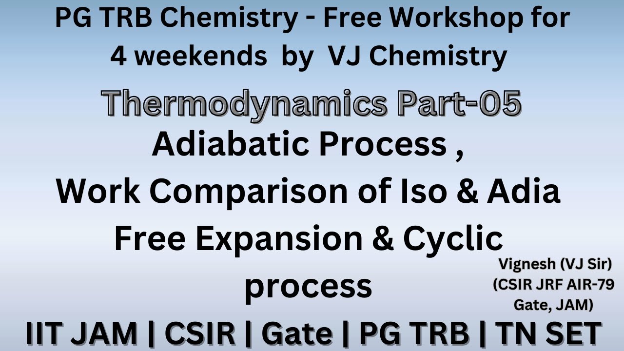 Pg TRB Chemistry - Thermodynamics Part-05 - Adiabatic Process, Free ...