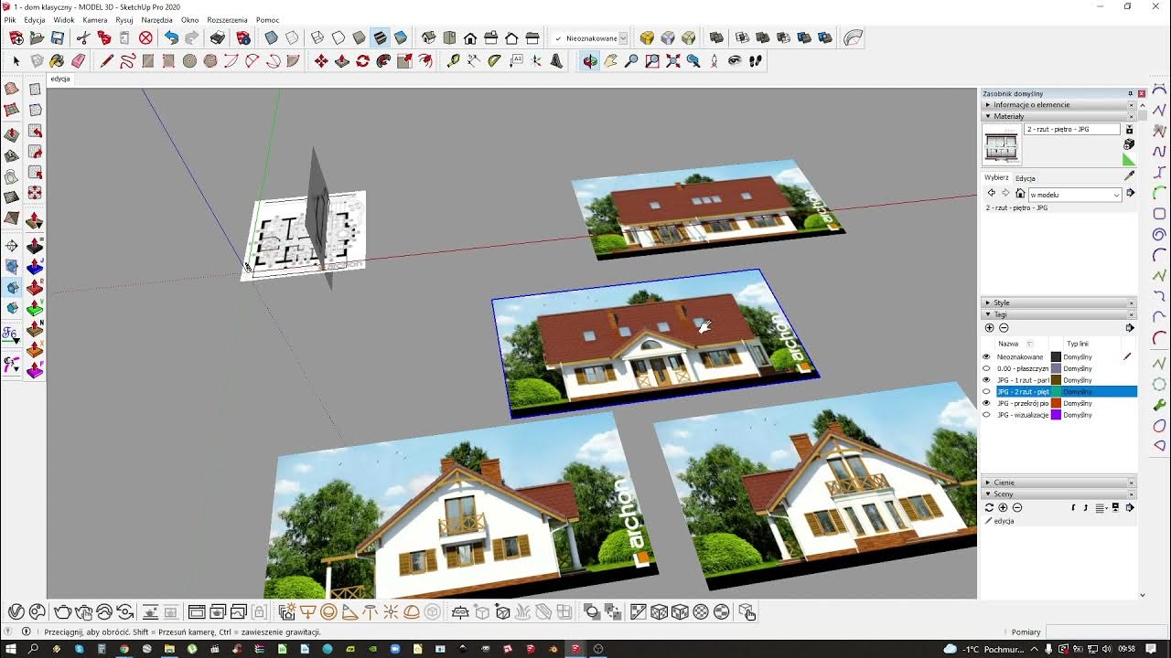 SKETCHUP - MODELOWANIE 3D - DOM z rysunków JPG - 29.11.2021 (1) - YouTube