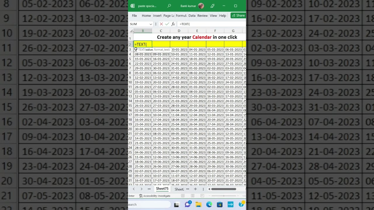 shorts Create Any Year Calendar In One Click Magical Calendar In shorts Create Any Year Calendar In One Click Magical Calendar In