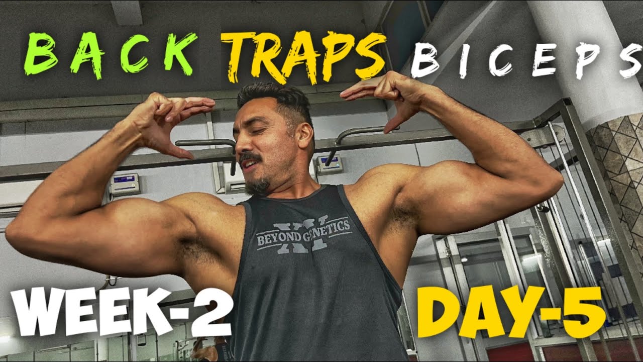 Week 2 Day-5 Back,Traps, Biceps Summer Shredded 8 Weeks cutting program ...