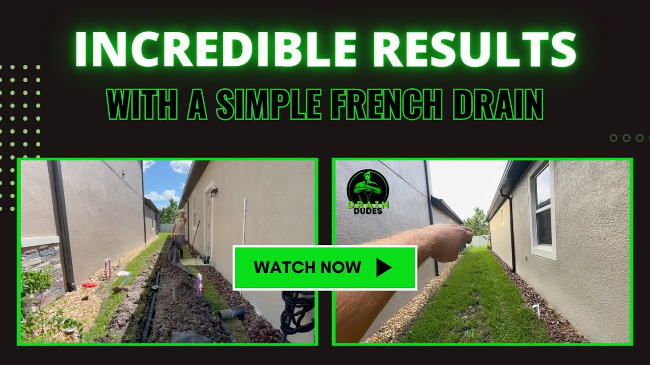 Incredible Results | French Drain Install Follow-up - YouTube