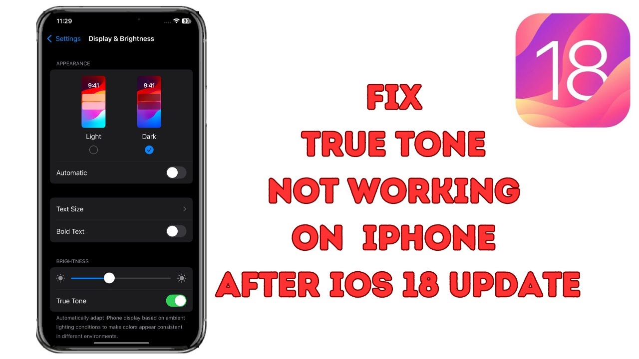 How To Fix True Tone Not Working On iPhone After iOS 18 Update !! Fix ...