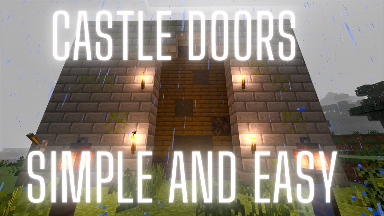 Automatic Castle Doors Tutorial! Minecraft Bedrock! - YouTube