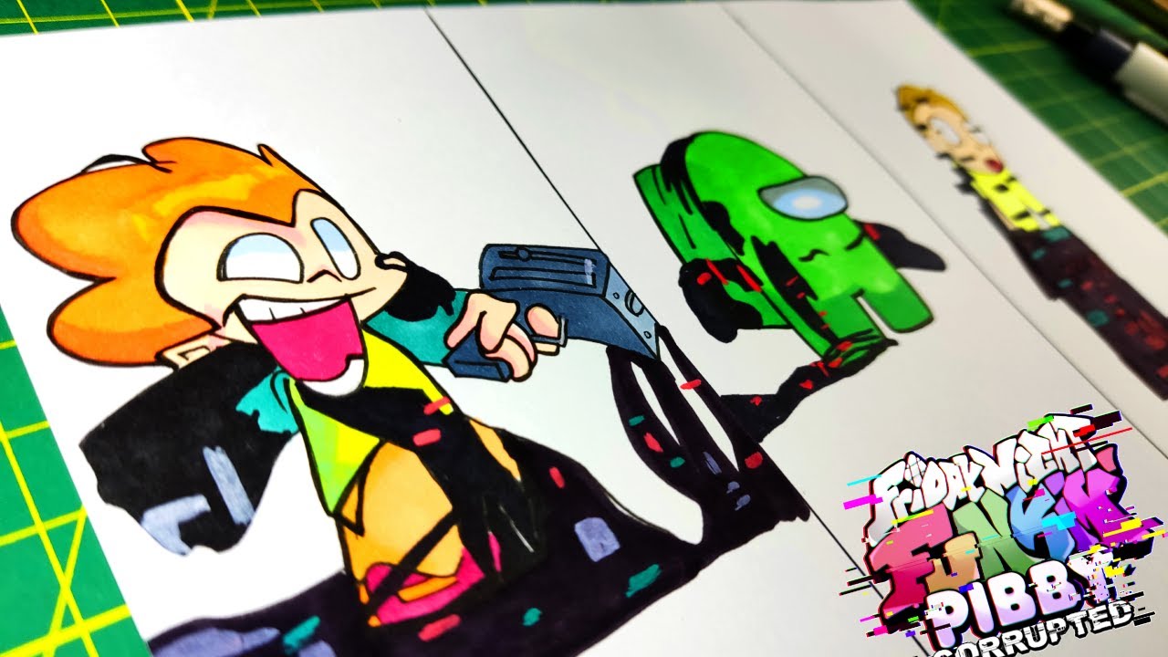 dibujo FRIDAY NIGHT FUNKIN PIBBY CORRUPTED PICO, MORTY, IMPOSTOR GREEN ...