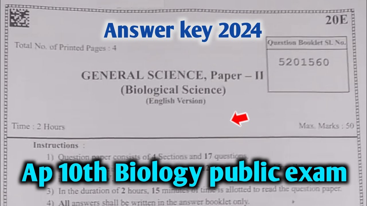 💯Ap 10th class biology public exam answer key 2024|ap 10th class public ...