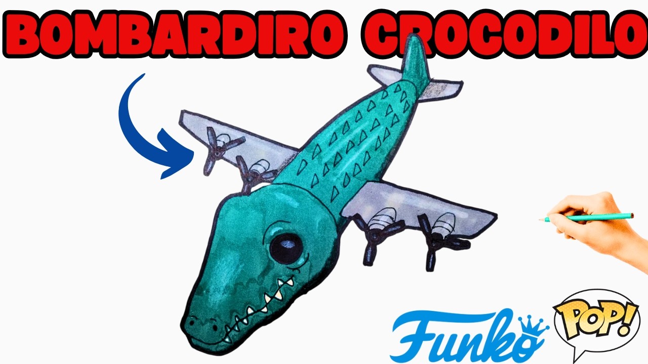 Como DIBUJAR al BOMBARDIRO CROCODILO Funko Pop de la ITALIAN BRAINROT ...