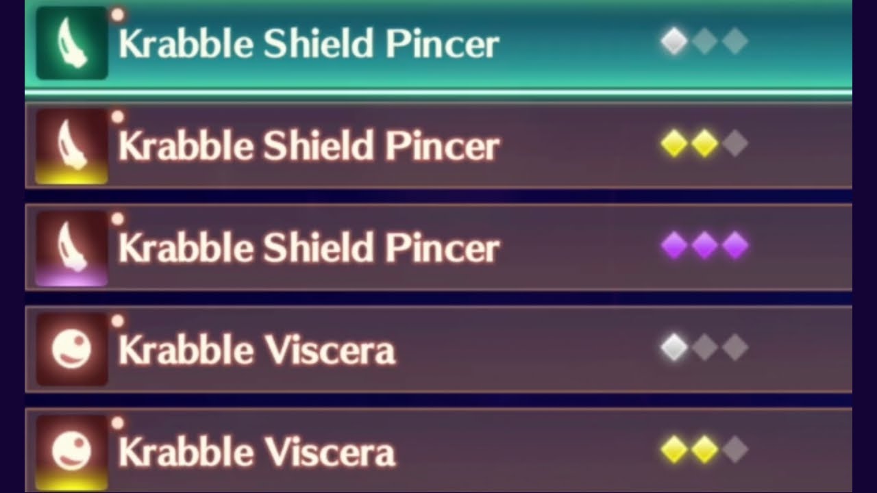 Xenoblade Chronicles 3 - Gem Crafting Where to Find Krabble Shield ...