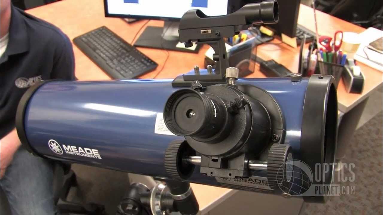 Meade 114EQ 114mm Reflector Telescope - OpticsPlanet.com - YouTube