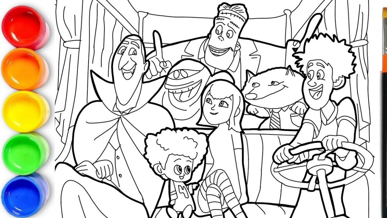 How to draw Hotel Transylvania Characters | Mavis, Drac & John and ...