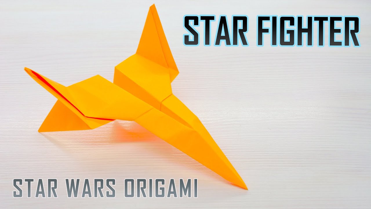 How To Make A Star Fighter Origami Origami Star Wars Ships Easy Youtube