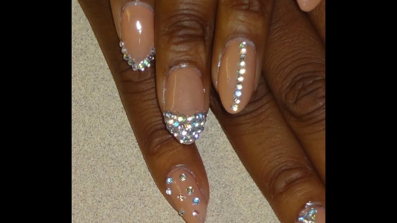 How To || Blinged Out Nails - YouTube