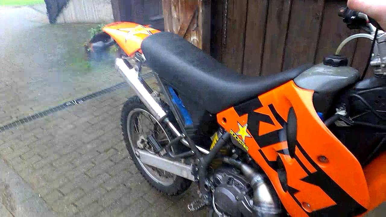 Ktm lc2 mit sp-racing kompletanlage - YouTube