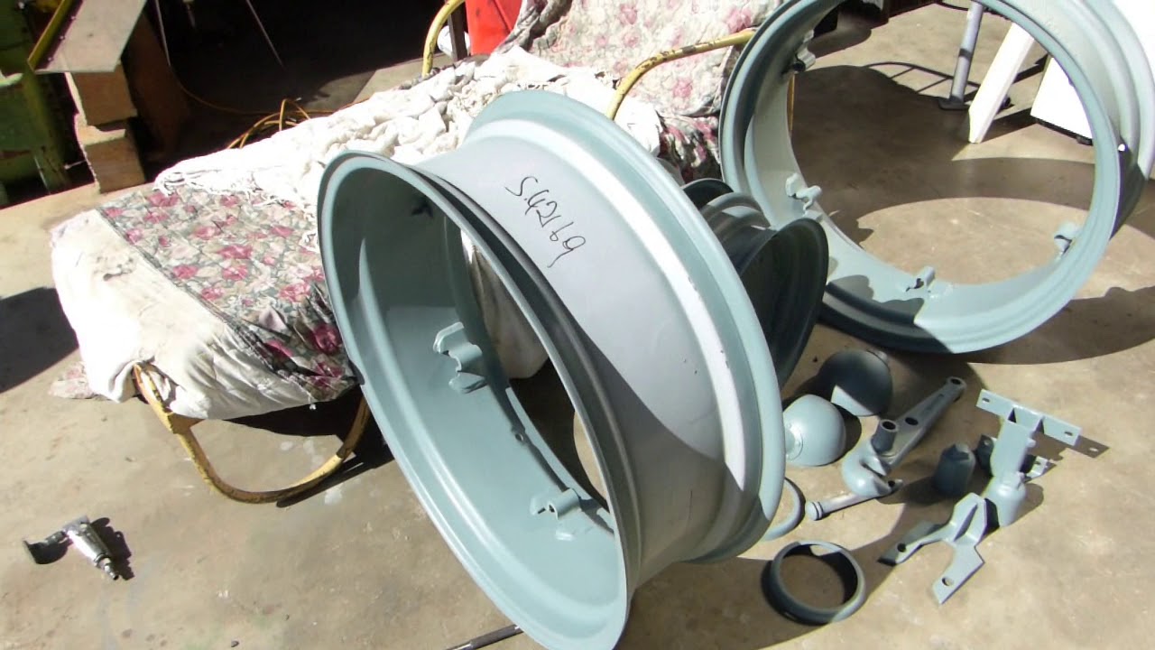 Ferguson FE35 Grey and Gold Restoration Part 14 Sanding Wheels - YouTube