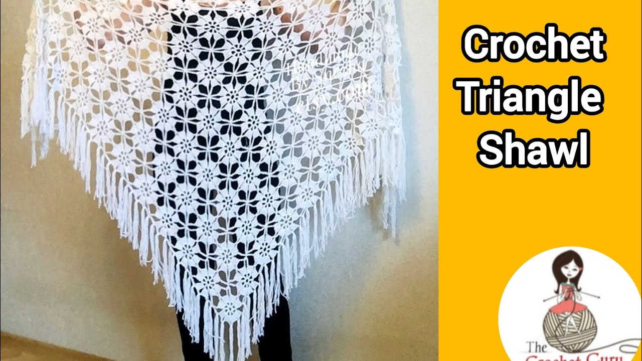 Crochet Triangle Shawl Tutorial – Step-by-Step Guide for Beginners ...
