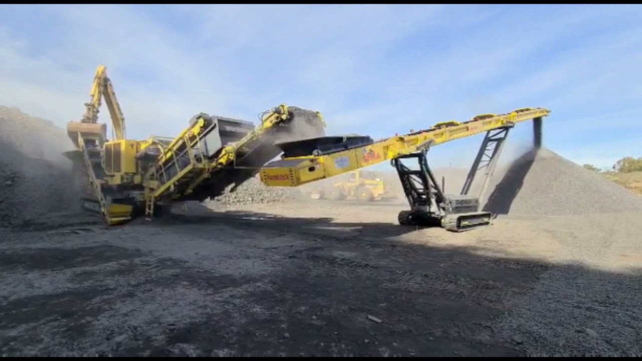 IMPACTOR - Keestrack R6 & S5 Stacker crushing -22mm hard rock in a ...