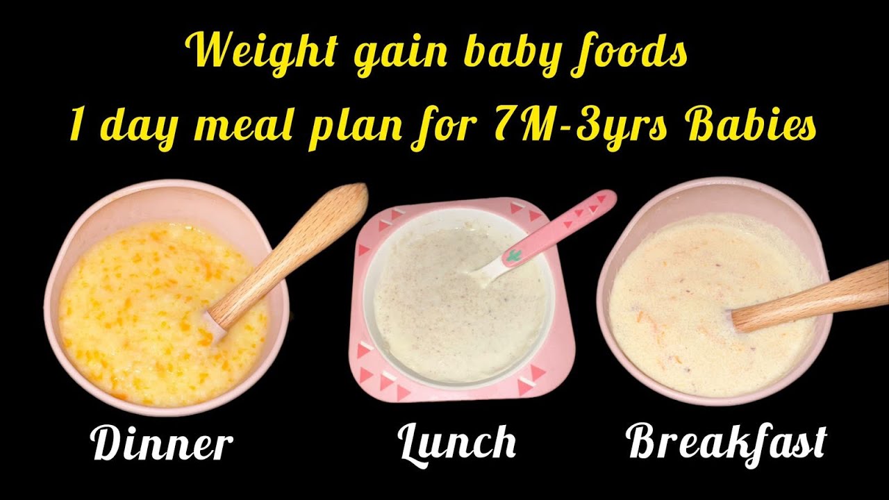3 baby weight Gain Baby Food/1 day meal plan for 6 to 18 months baby ...