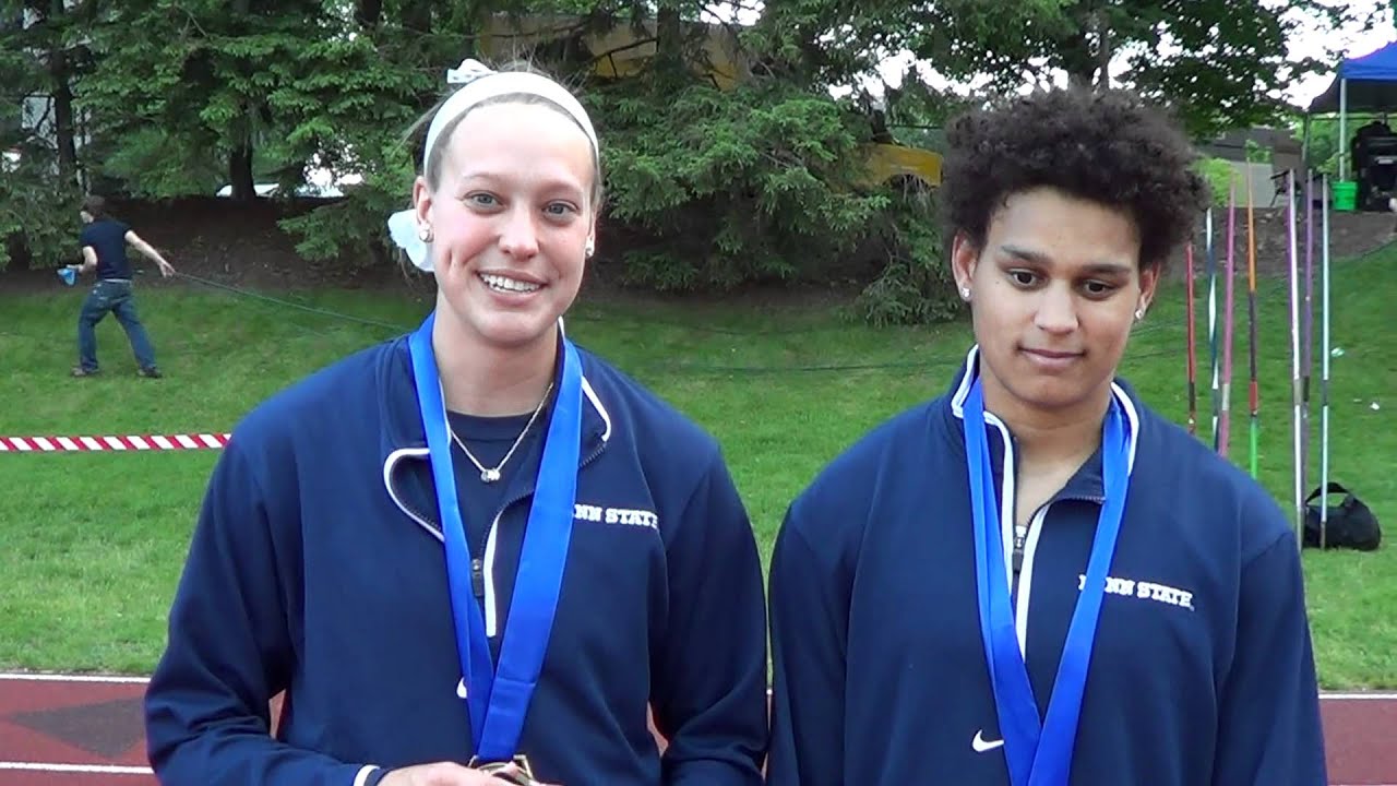 Laura Loht and Lauren Kenney - Big Ten Javelin, 1-2 Sweep - YouTube