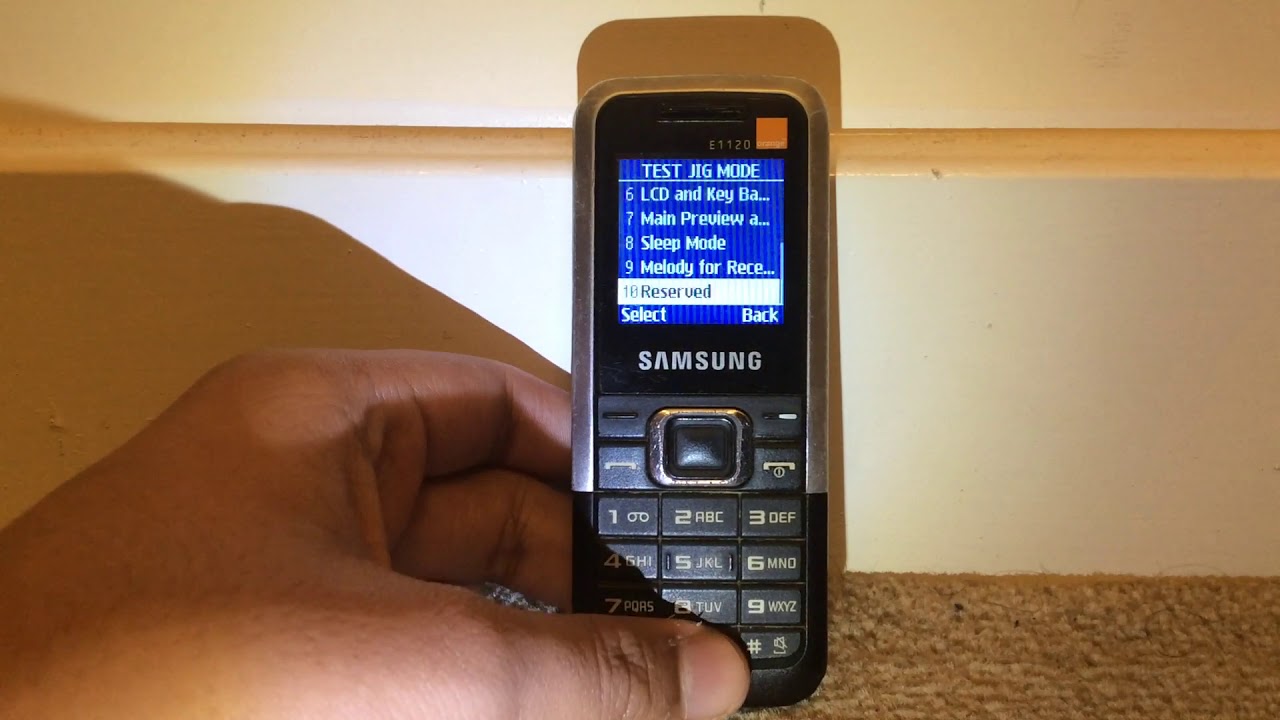 Samsung E1120 Test Mode - YouTube