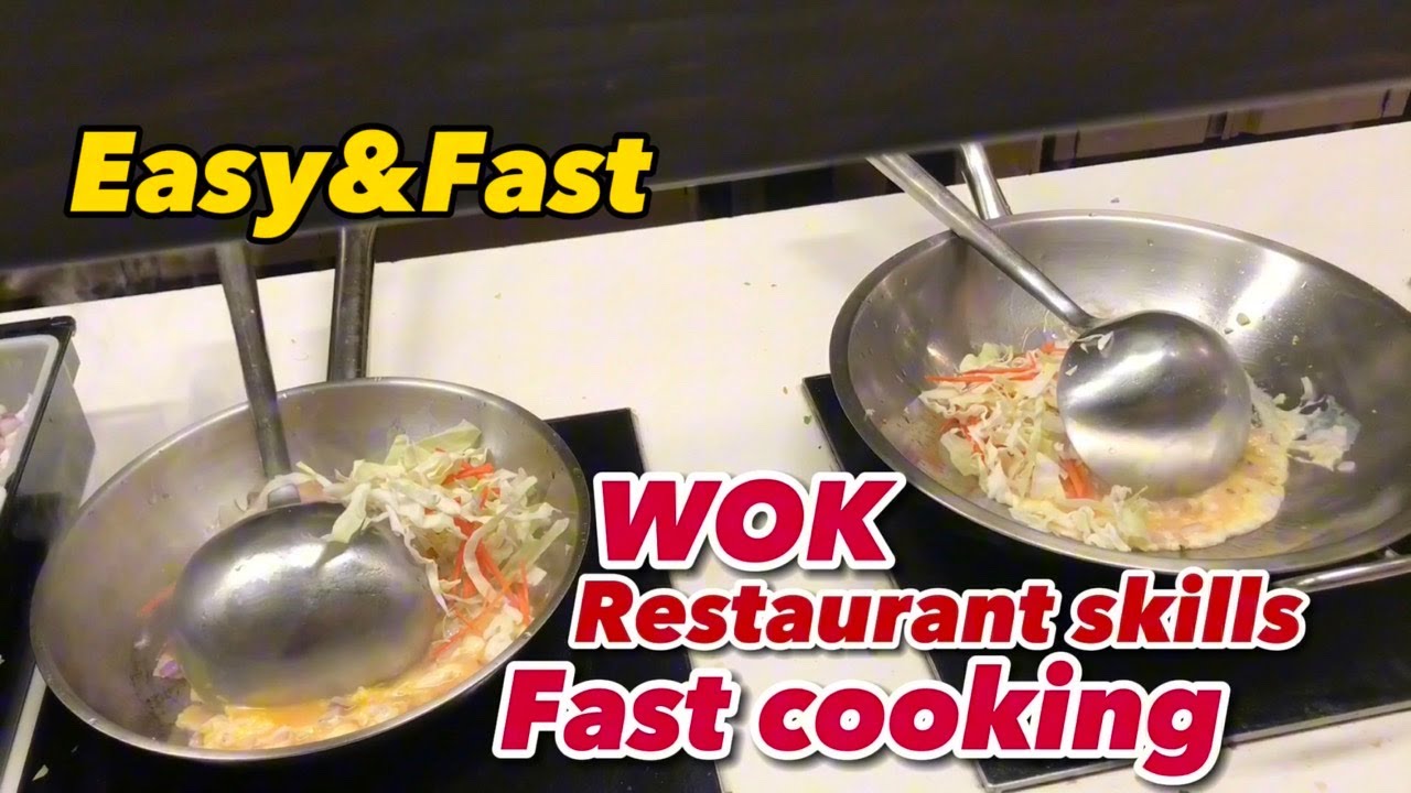 Chicken&Shrimp Rice noodles - Wok Skills in Restaurant | Super speed ...
