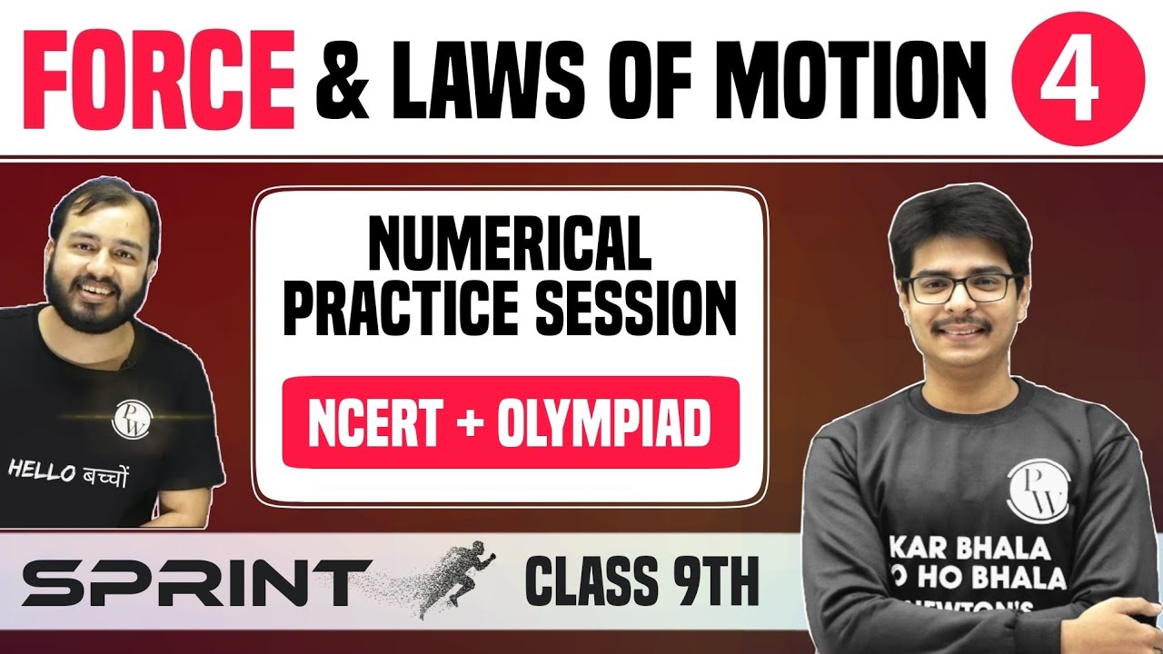 Force and Laws of Motion 04 | Numerical Practice Session | Class 9 ...