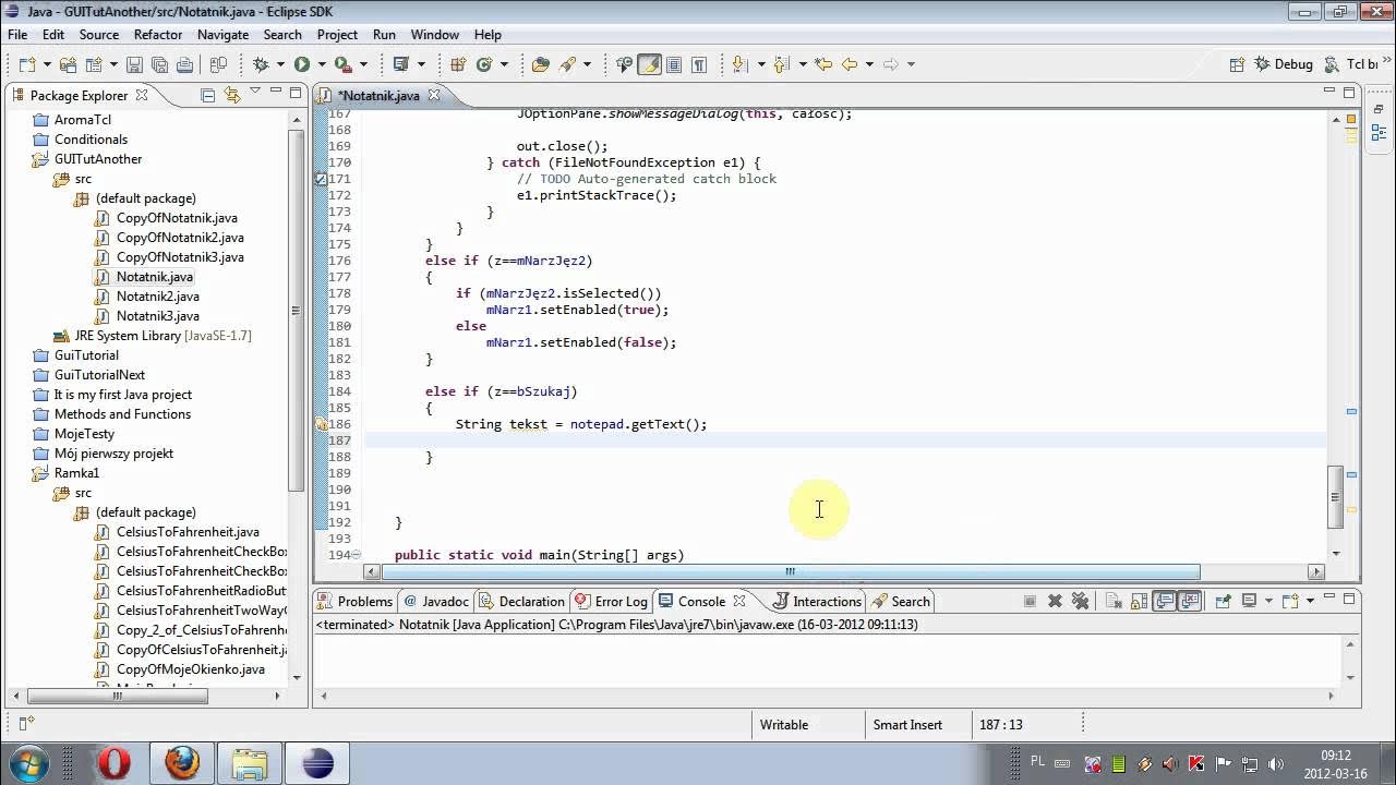 Programowanie Java GUI - lekcja 19: JTextArea - wyszukiwanie - YouTube