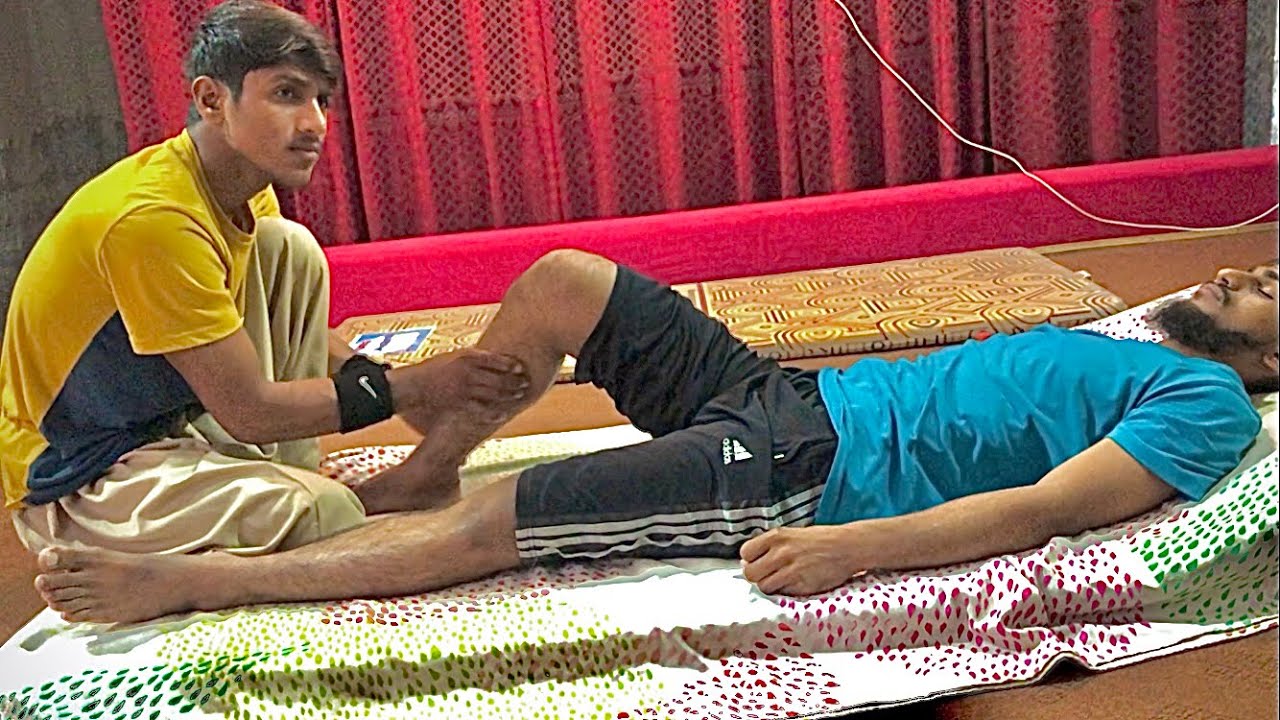 ASMR Deep Sleep 😴 Massage For Relax By Master Foji Head Back & Leg ...