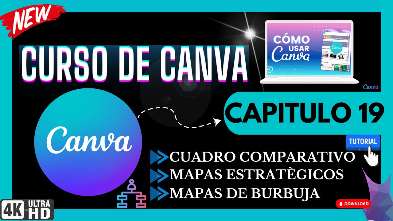 Curso De Canva- Capítulo 19, Creaciòn de Cuadro comparativo, Mapa de burbuja, Mapas estratégicos ...