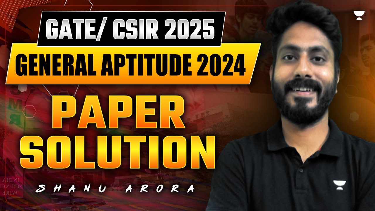 General Aptitude GATE 2025 | General Aptitude 2024 Paper Solution ...