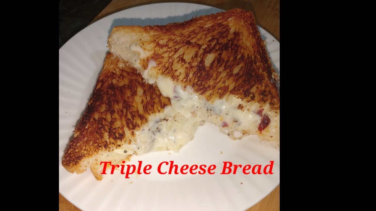 Triple cheese Bread #cheese sandwich#quick snack Racipe - YouTube