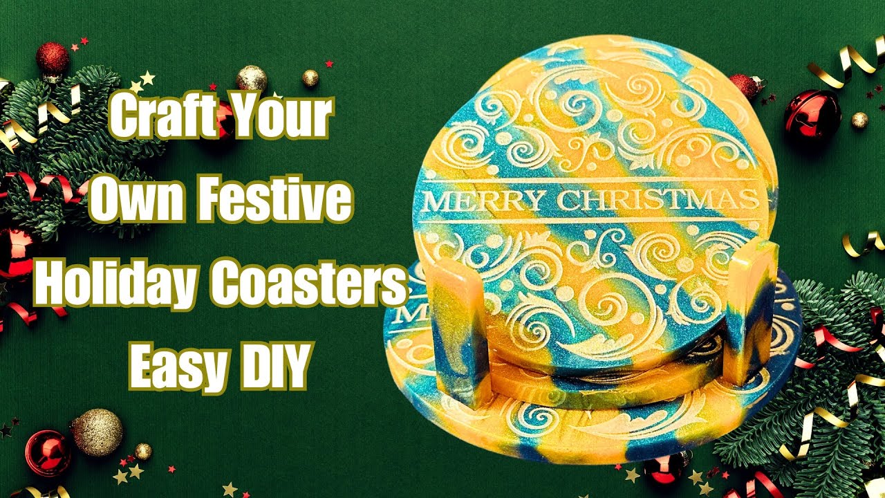 Craft Your Own Festive Holiday Coasters - Easy DIY - YouTube