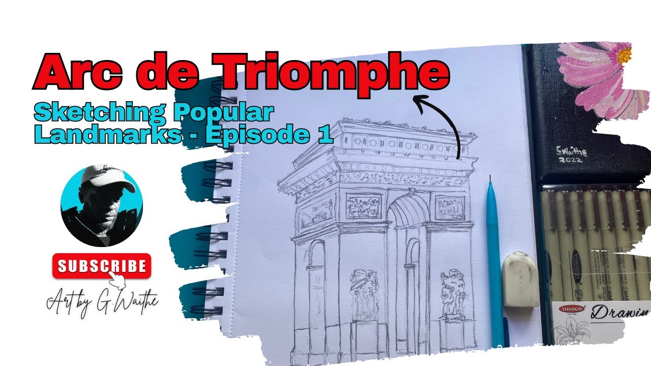 Sketching Popular Landmarks Episode 1- Arc de Triomphe #paris - YouTube