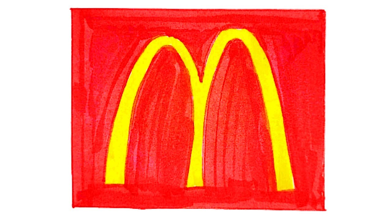 How to draw mcdonald's logo - YouTube