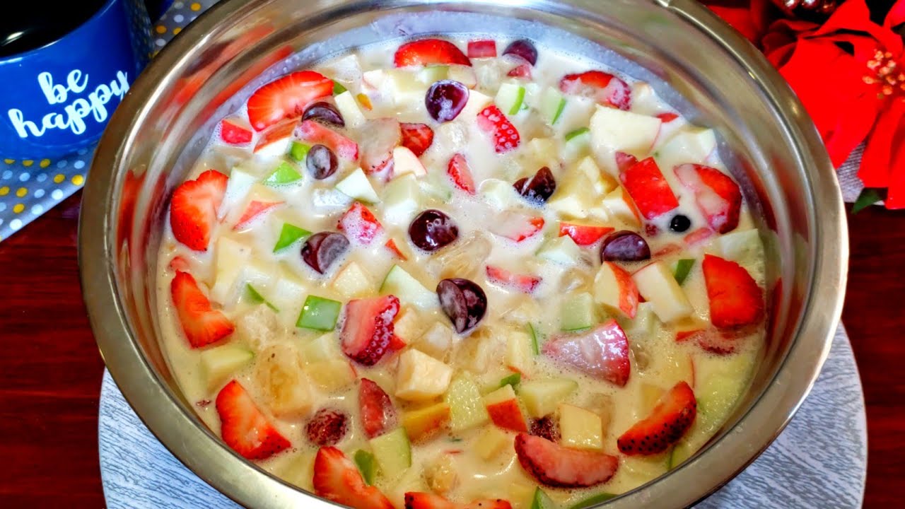 POSTRE CREMOSO DE FRUTAS / postre de frutas para fiesta negocio!! - YouTube