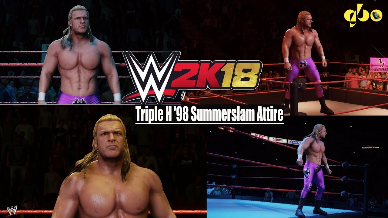 WWE 2k18 Triple H '98 Summerslam Attire - YouTube