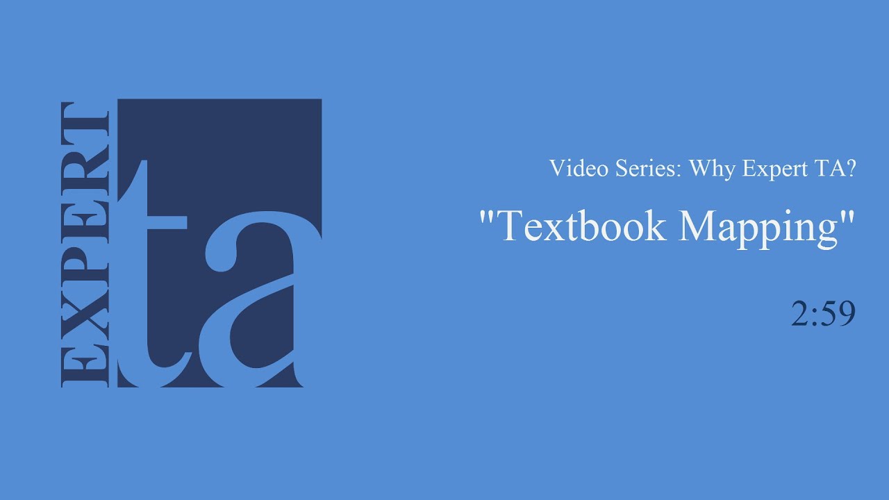 Expert TA Textbook Mapping - YouTube