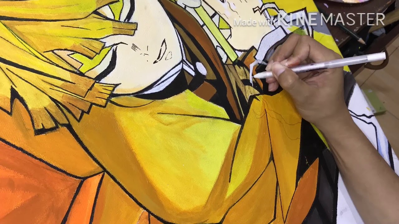 Painting Zenitsu ( kimetsu No yaiba) - YouTube