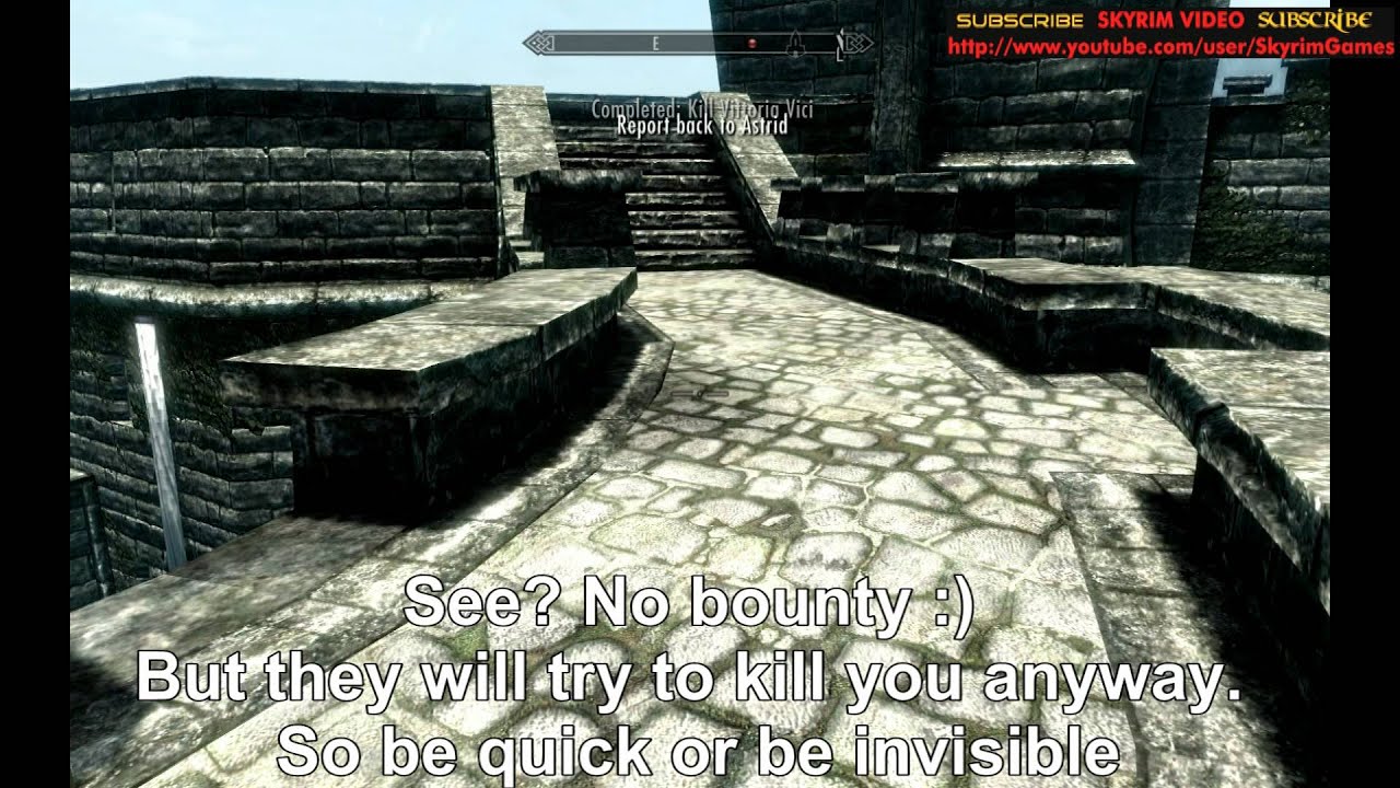 Skyrim - Killing Vittoria Vici - YouTube