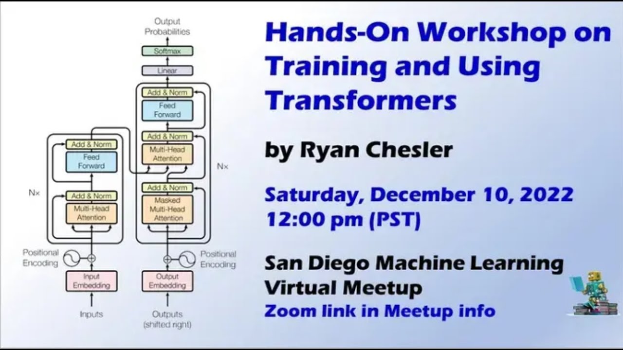 Hands-On Workshop on Training and Using Transformers (Data and Intro to ...