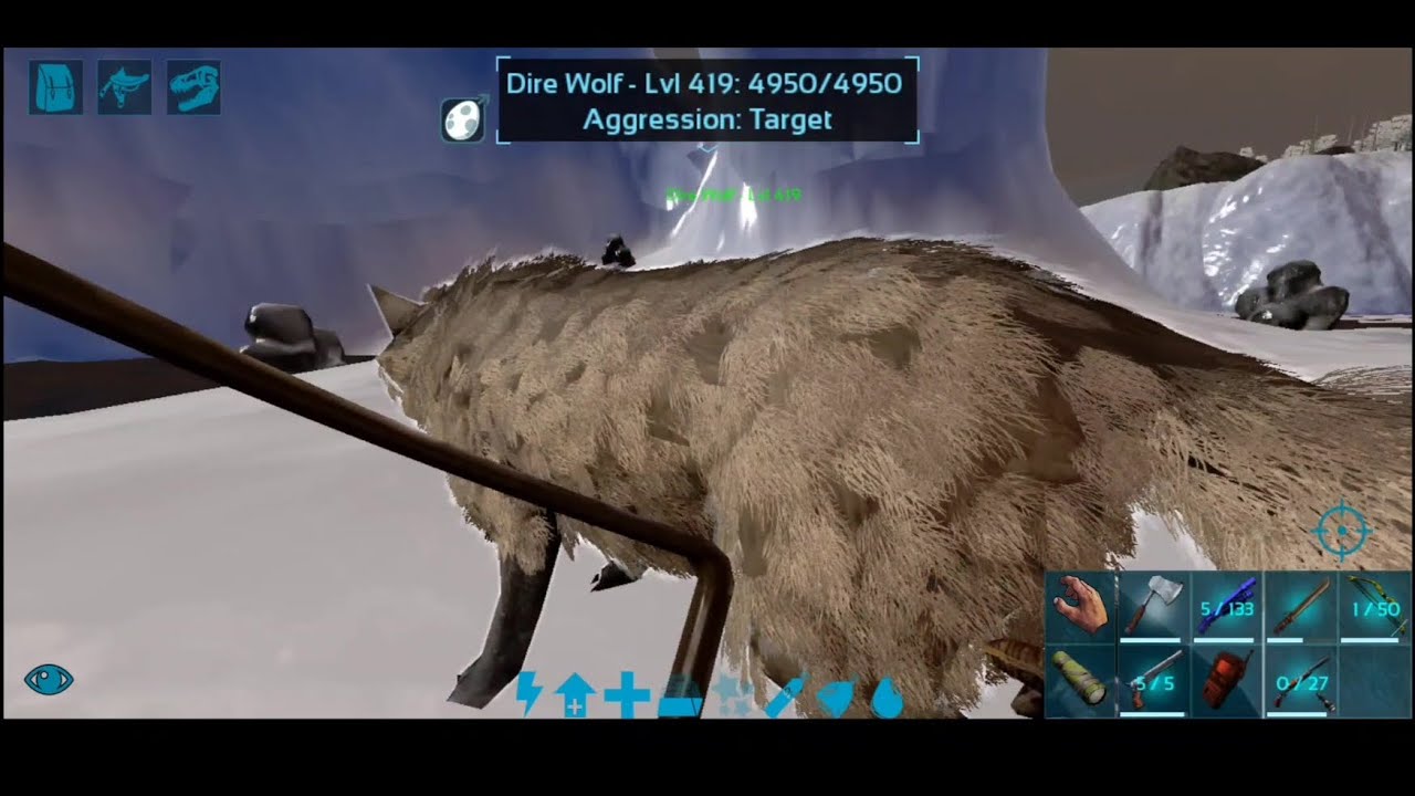 Ark mobile Dire Wolf tame 🤠🤠 - YouTube