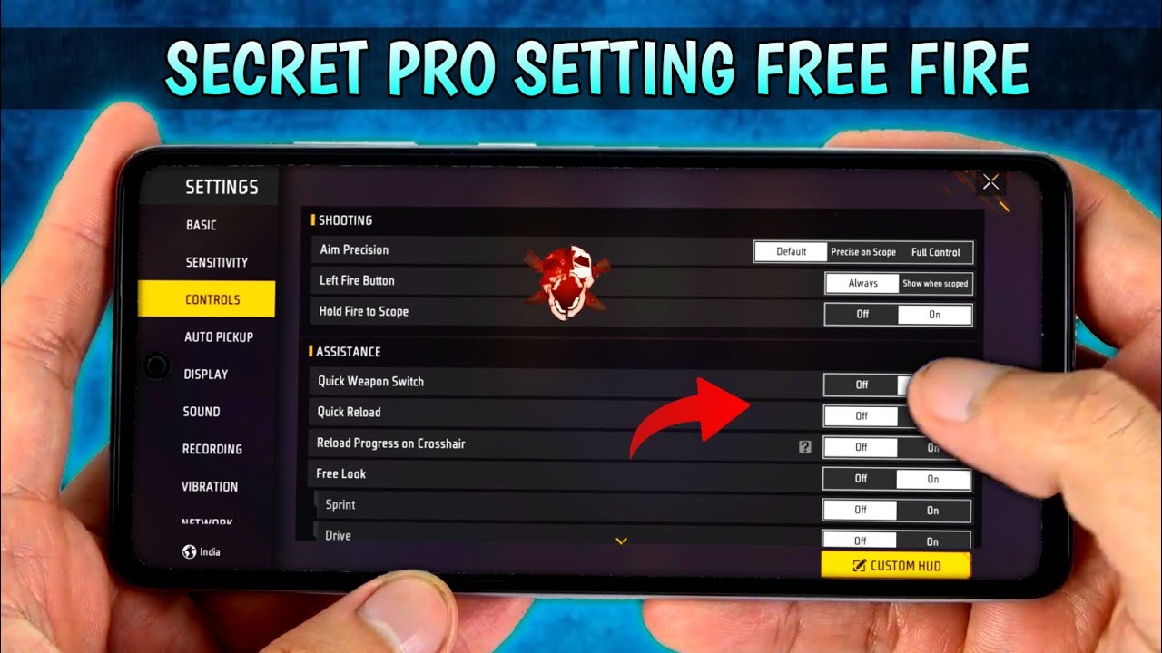 Free Fire Pro Setting ( Secret ) Sensitivity & Control | New Headshot ...