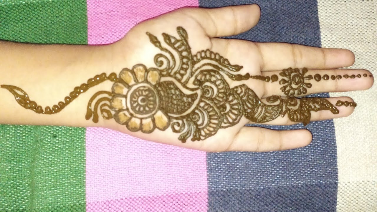mehandi lagane ka tarika /simple mehandi design/new mehandi design ...