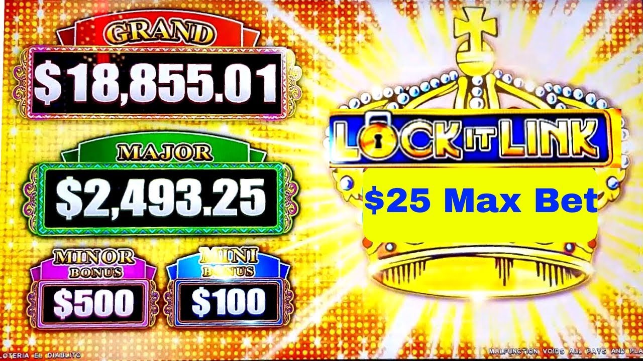 $25 Bet High Limit Lock It Link Slot Machine Bonus | + High Limit ...