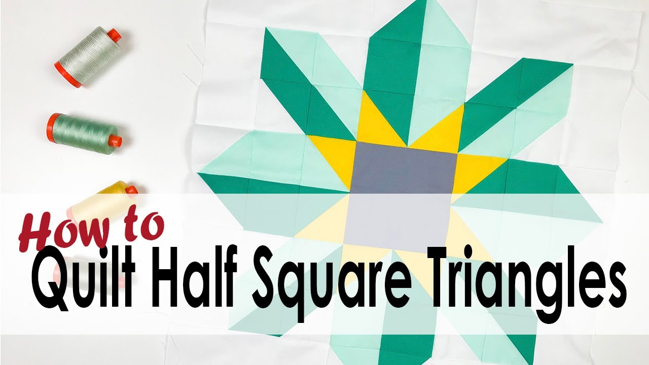 How to Quilt a Half Square Triangle Star with On Williams Street - YouTube
