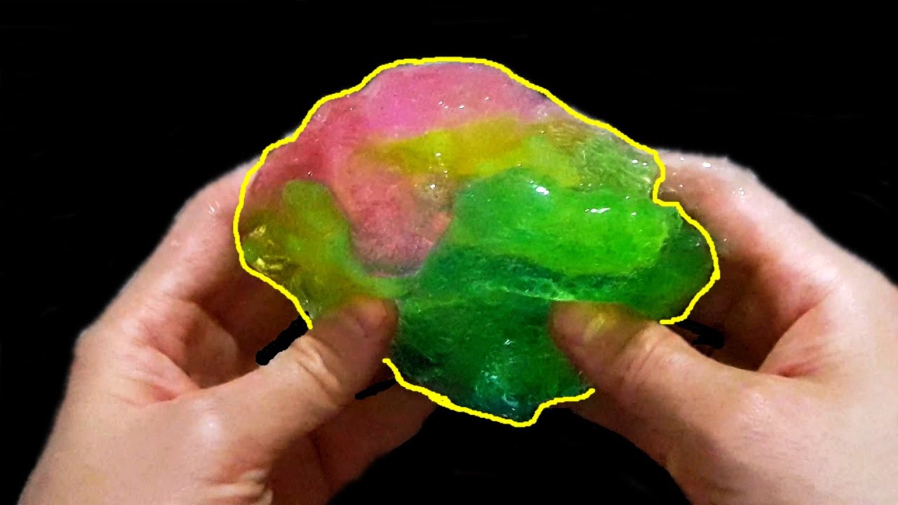 Colored transparent slime making,clear slime,how to make slime,super ...