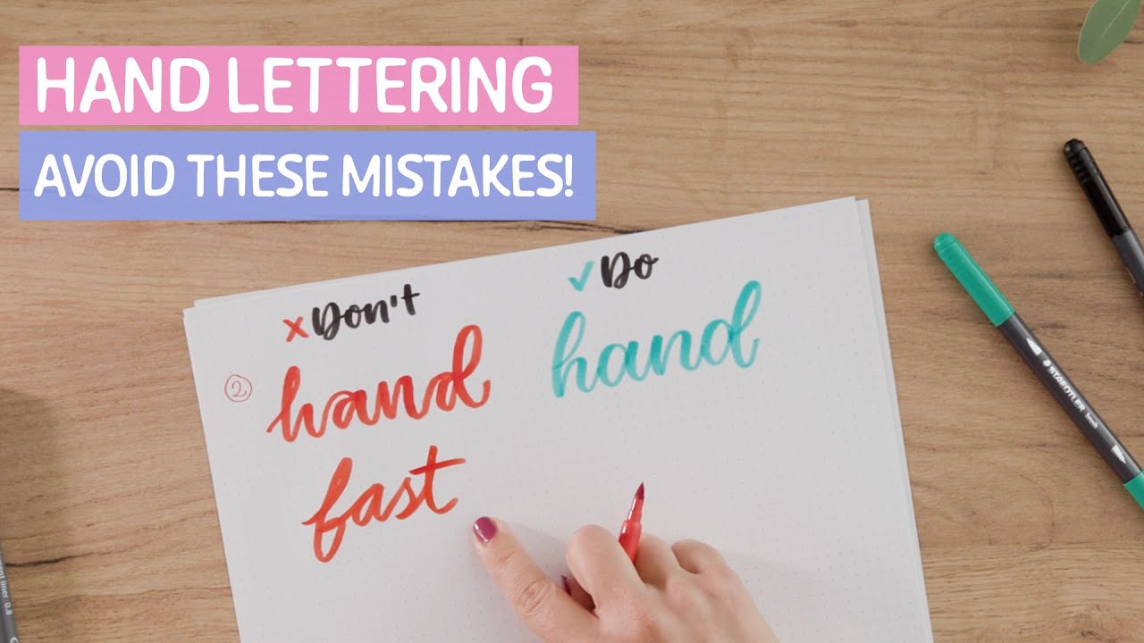 Hand lettering – 9 typical mistakes you should avoid | STAEDTLER Art ...