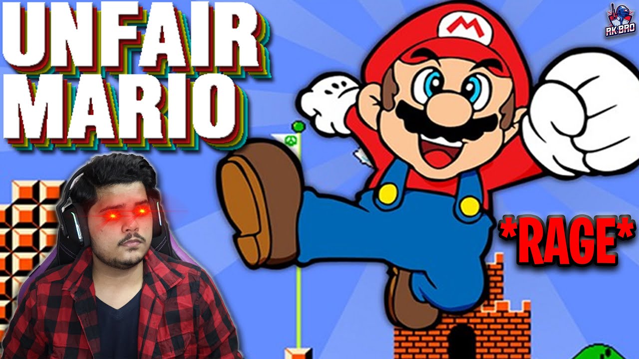 *MOST FUNNIEST EVER* - UNFAIR MARIO - THE FIRST STREAMER TO COMPLTE ...